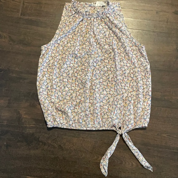 Sienna Sky | Tops | Sienna Sky Xs High Neck Floral Tank Top Elastic ...